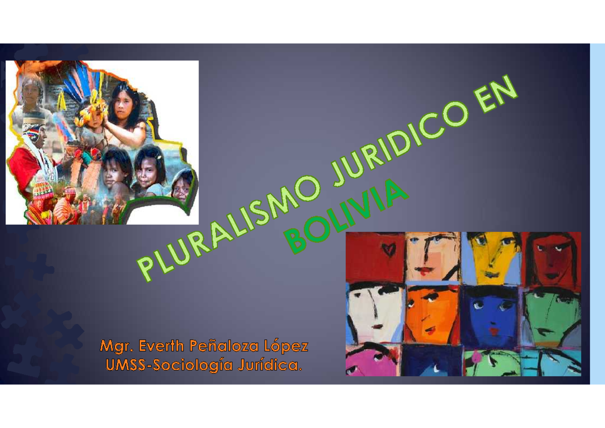 Pluralismo Juridico EN Bolivia Marco Normativo. (normativa nacional ...