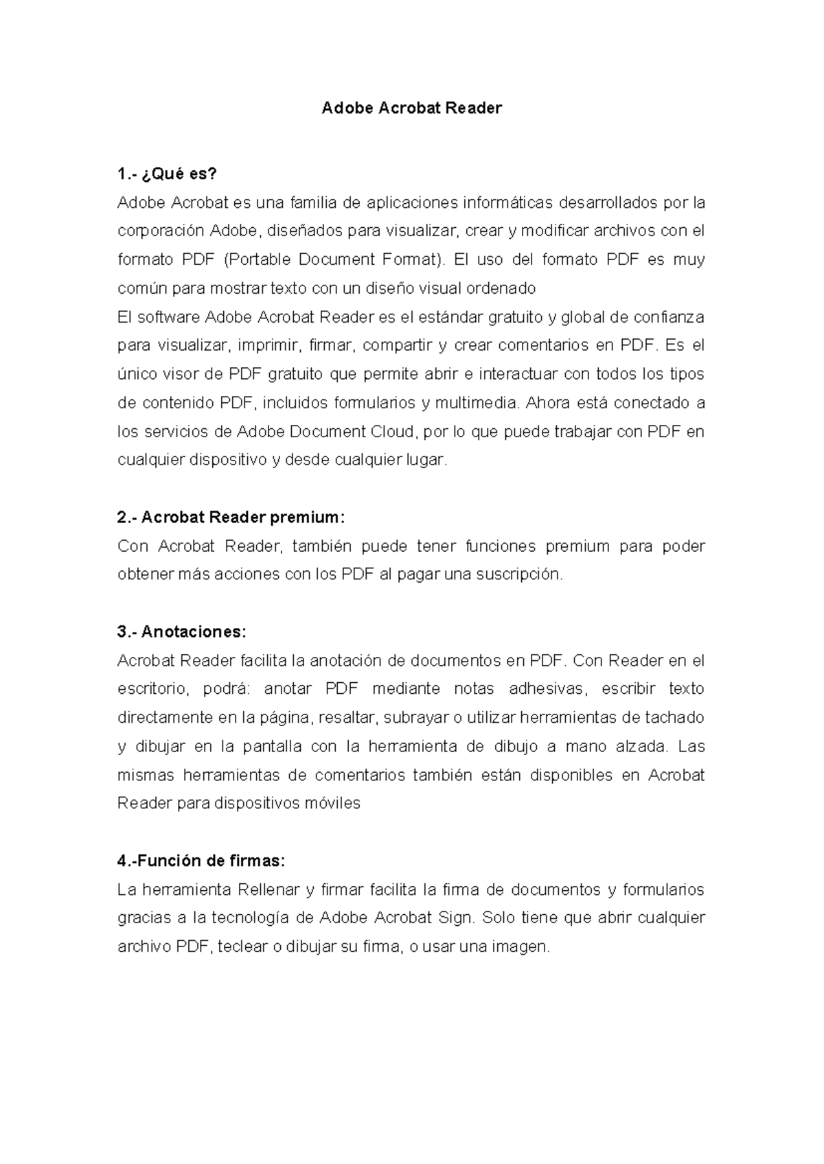Adobe acrobat - ewfbfdshdsvhjsdjb - Adobe Acrobat Reader 1.- ¿Qué es ...