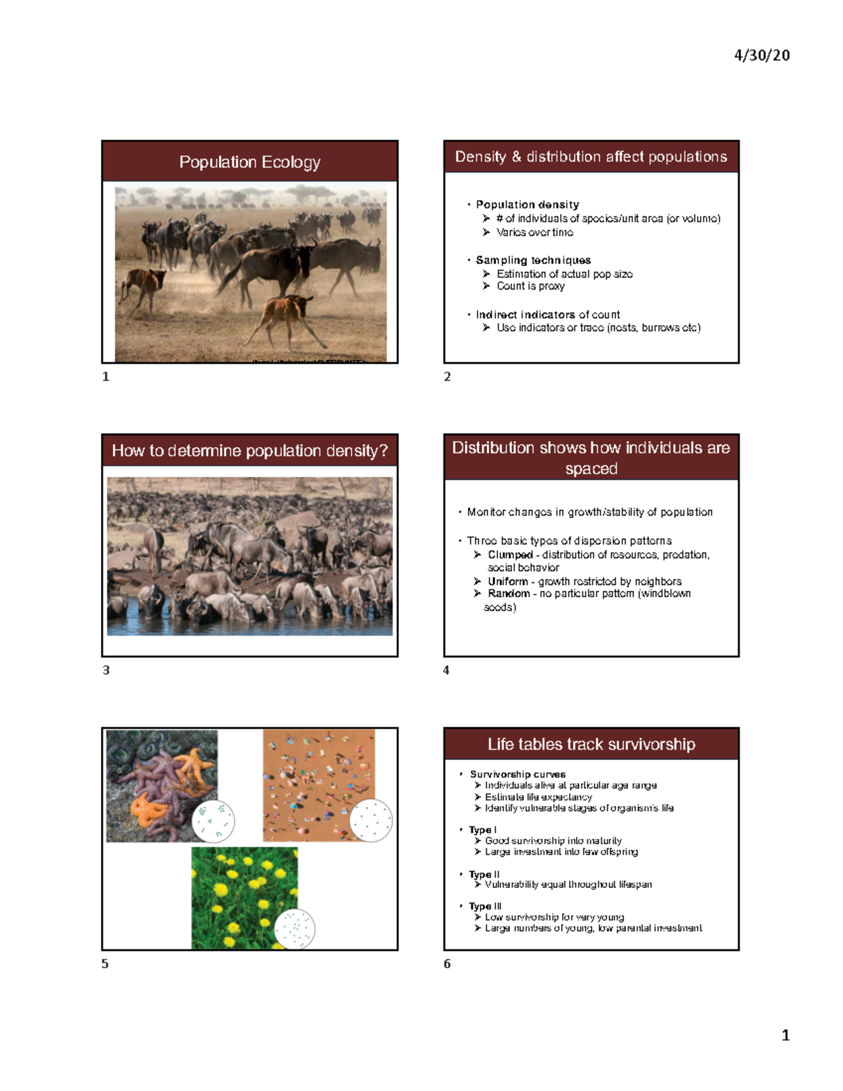Population ecology and conservation - Population Ecology ####### - Studocu