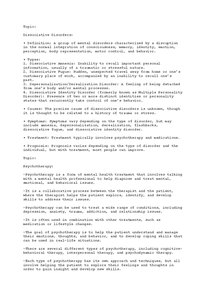 Ab Psych Test 1 study guide - Adult Abnormal Psychology Test 1 Study ...