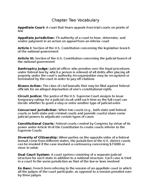 Chapter 3 Outline - Chapter Three Outline State Courts Outline the four ...