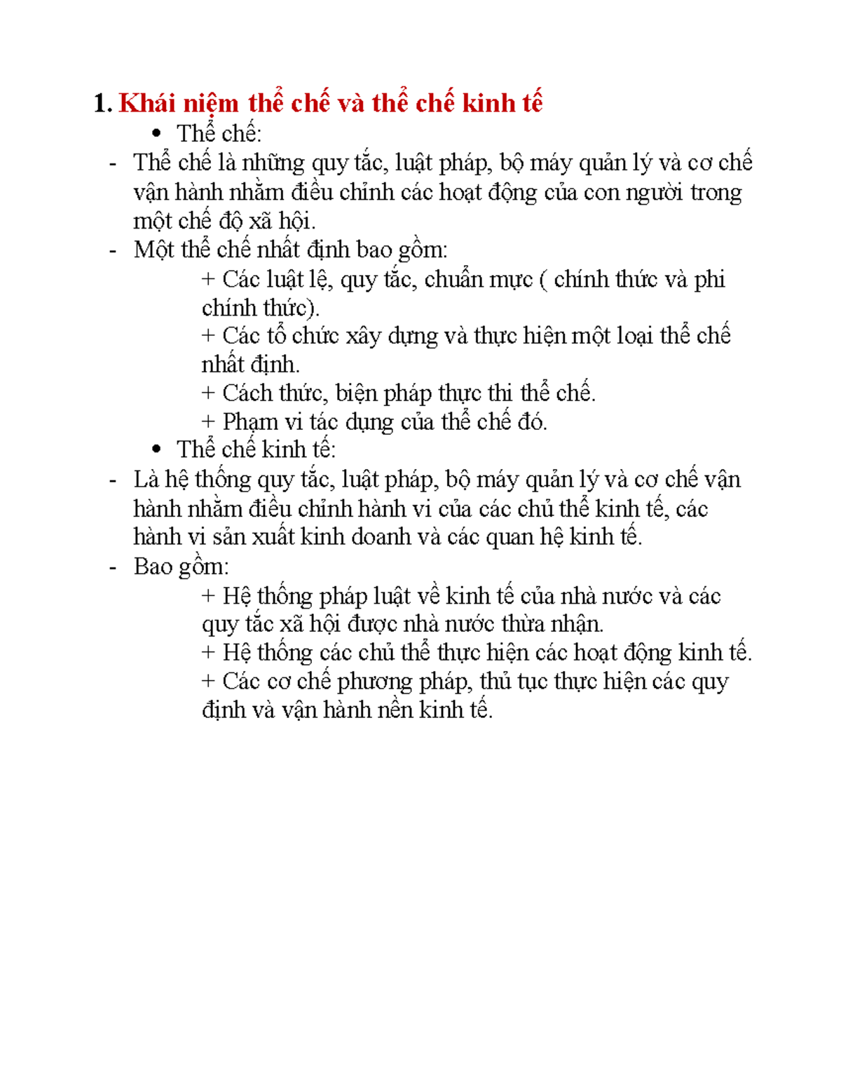 Thuyết trình KTCT 1 VÀ 3 - Vuhj - 1. Khái niệm thể chế và thể chế kinh ...