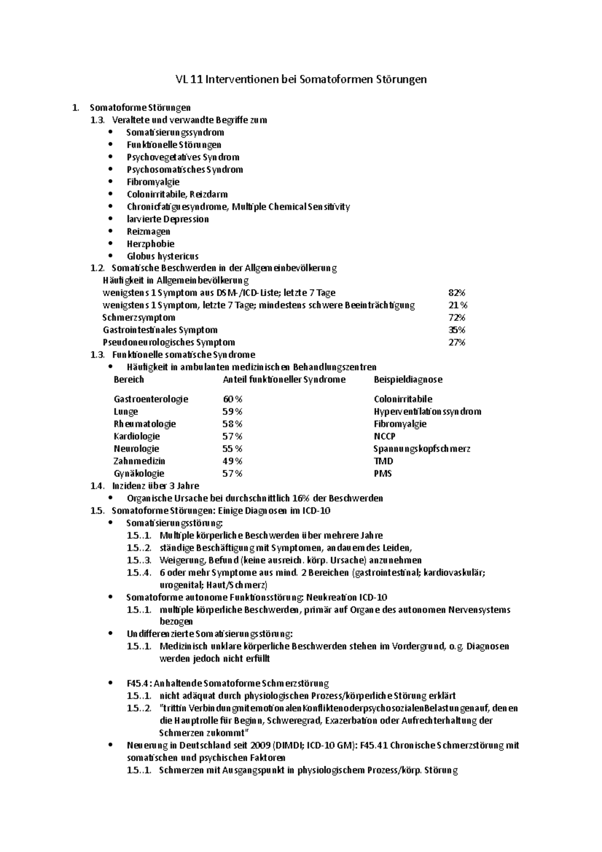 VL 11 Interventionen bei Somatoformen Störungen - VL 11 Interventionen ...