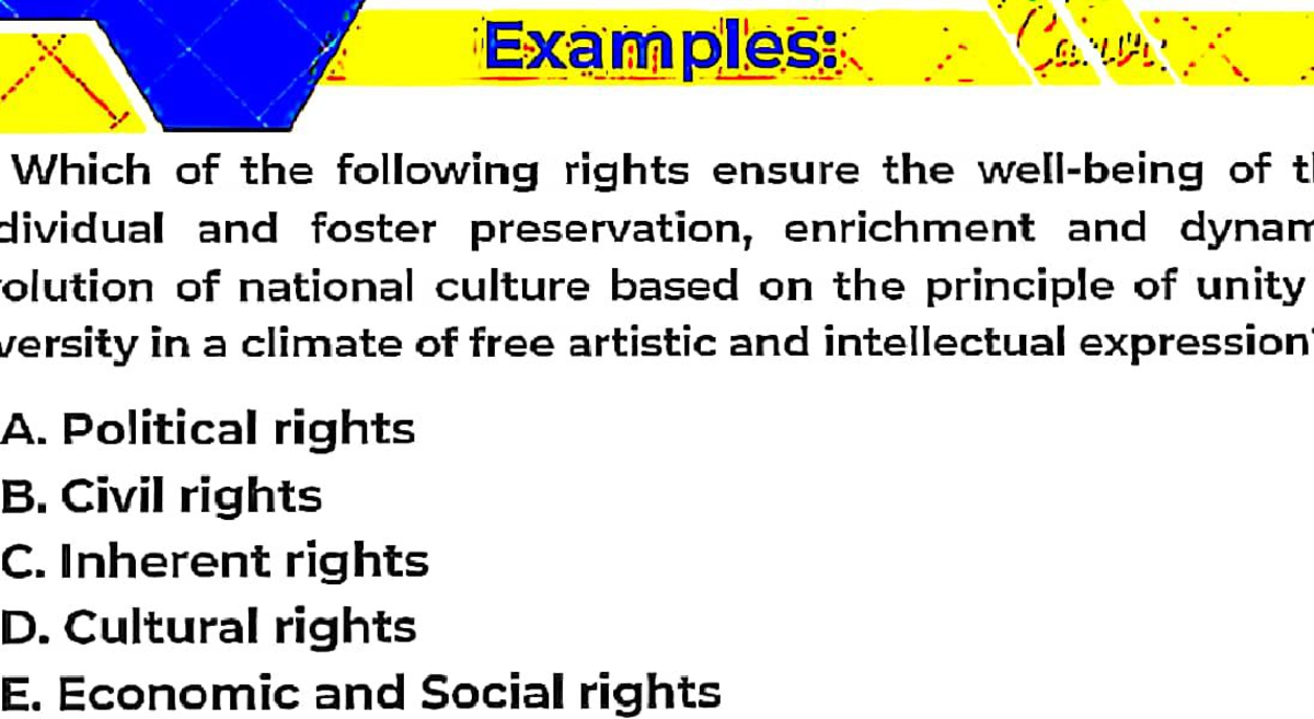 ACC739 101 - Jxjxx - Exam ples: Which of the following rights ensure ...