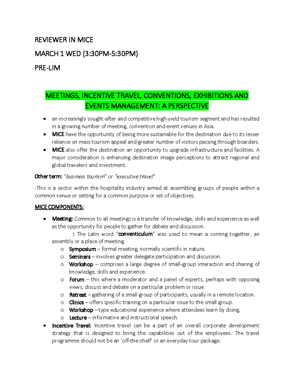 Reviewer IN MICE Prelim - REVIEWER IN MICE MARCH 1 WED ( 3 :3 0 PM- 5 : ...