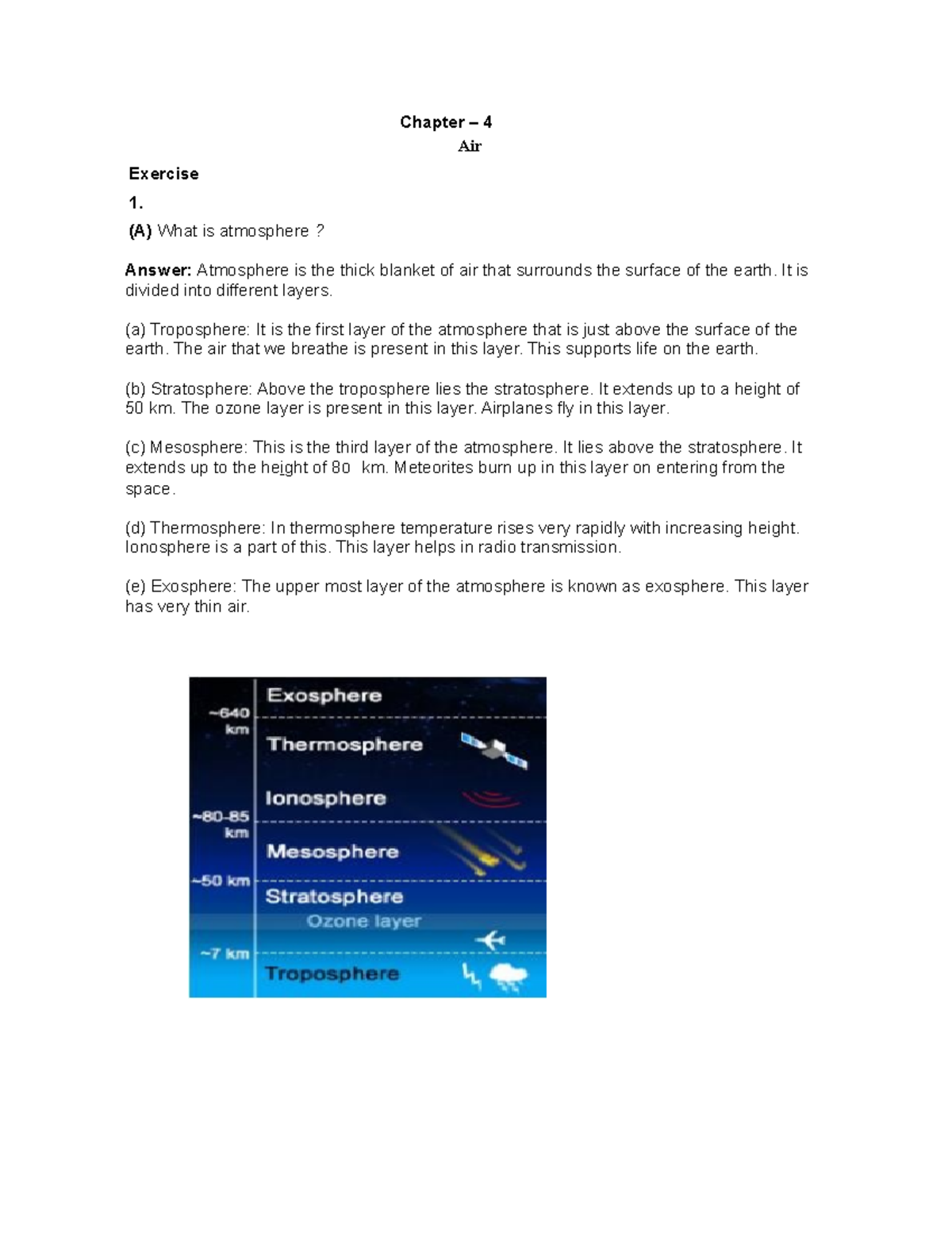 Answer sheet Air - study notes - Chapter – 4 Air Exercise 1. (A) What ...