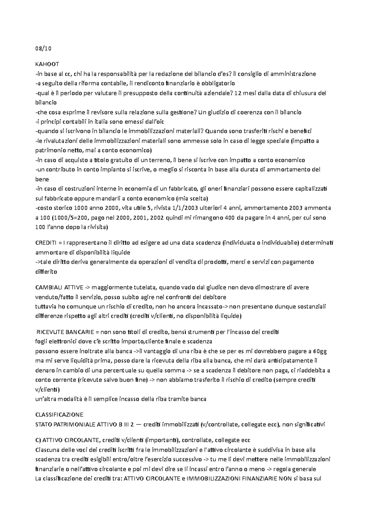 Revisione aziendale, appunti incorporati con slide - UniBo - Studocu