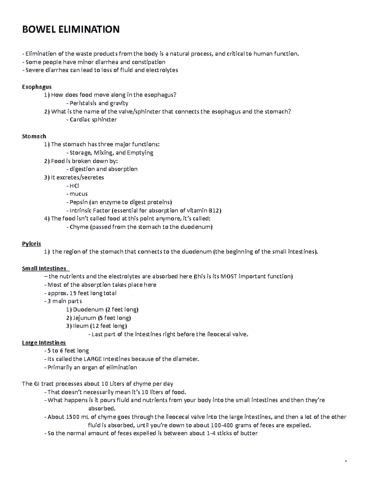 2 Bowel Elimination - this notes will help you - BOWEL ELIMINATION ...