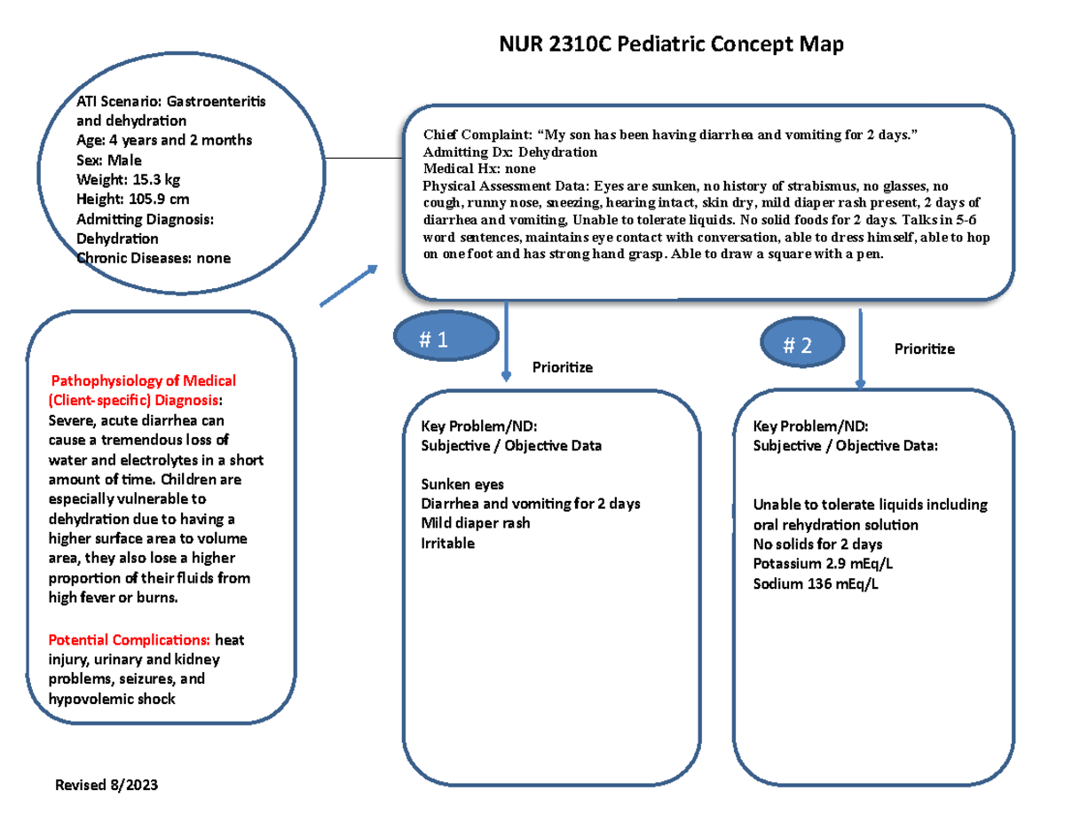Concept map peds - Plan of care: Continue/revise/d - Studocu