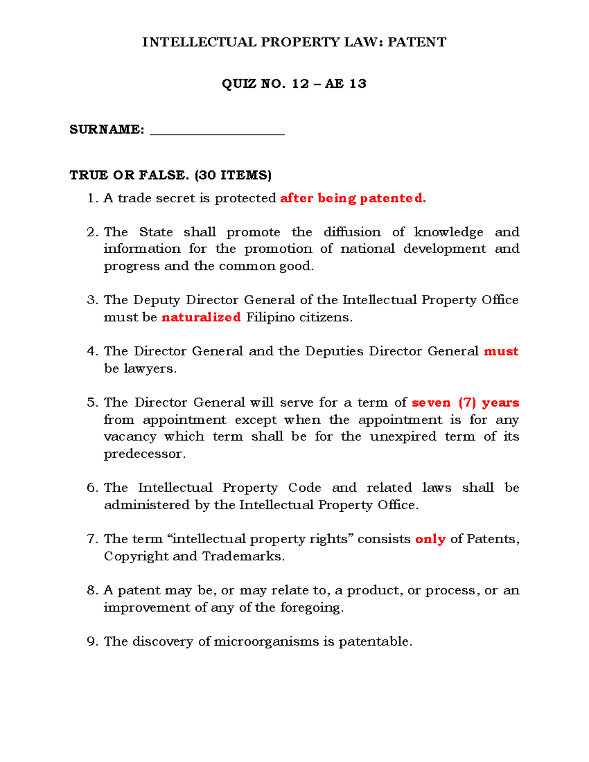 Intellectual Property Code_Patent - INTELLECTUAL PROPERTY LAW: PATENT ...