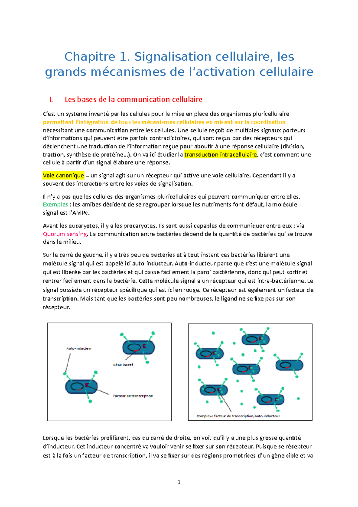 Signalisation cellulaire les grands mcacanismes de lactivation ...