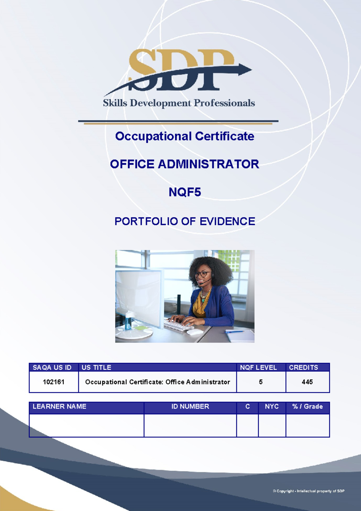 102161 Office Adminstrator NQF5 - POE SDP - op Moodle - Occupational ...