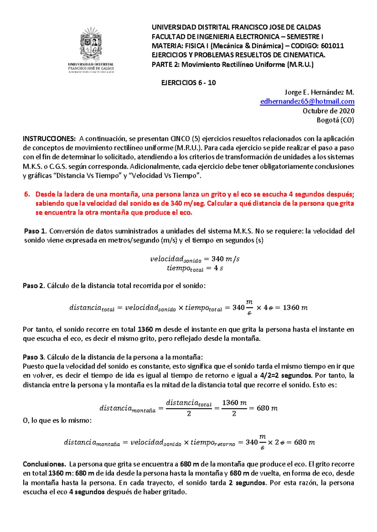 Ejercicios Resueltos De Cinematica 2 - Warning: TT: undefined function: 32 Warning: TT ...