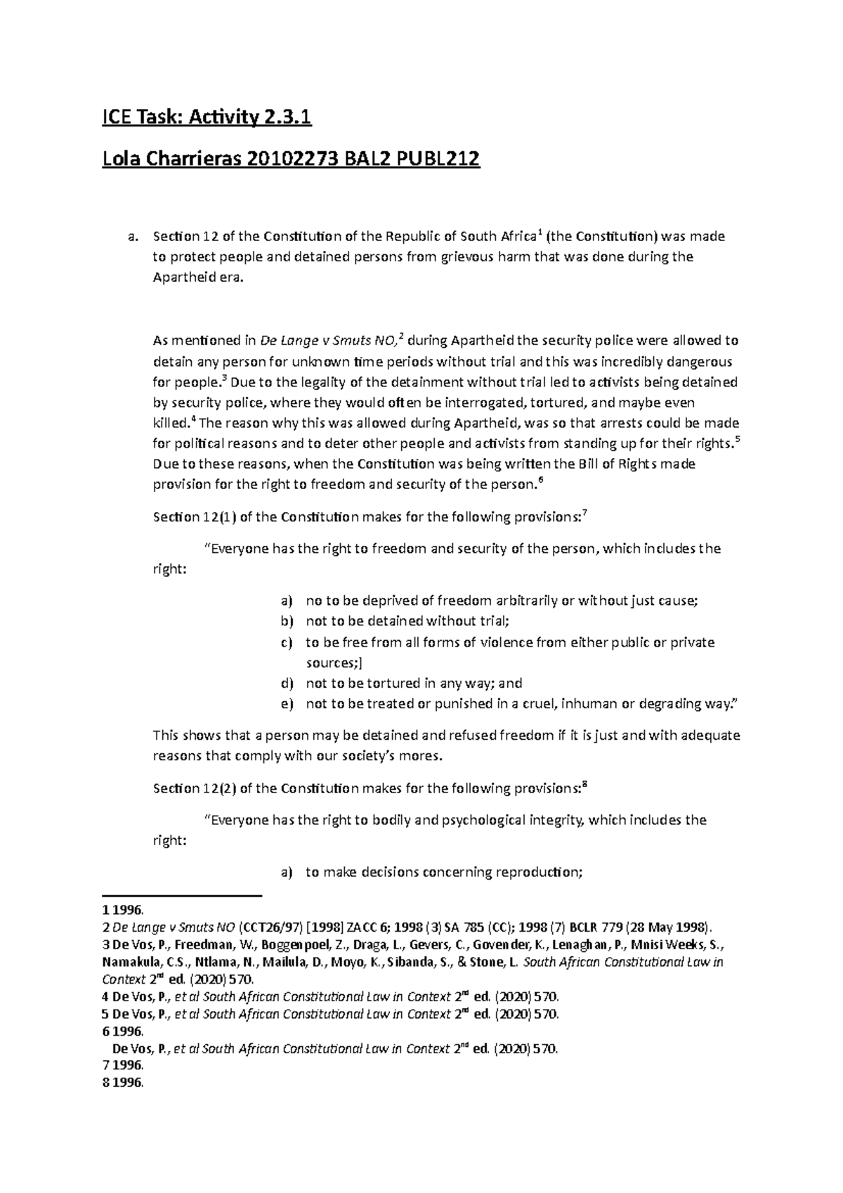 ICE Task 2 - ICE Task - ICE Task: Activity 2. Lola Charrieras 20102273 ...