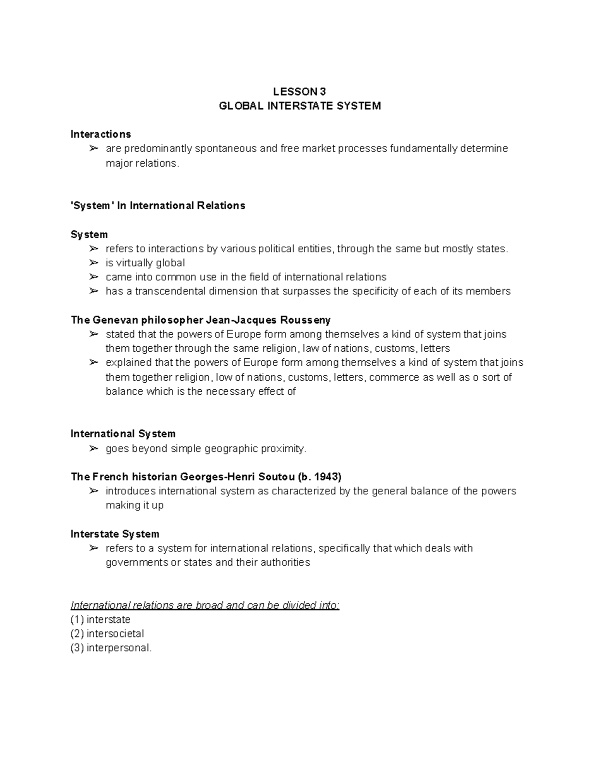 Chapter 2 Lesson 3 4 - n/a - LESSON 3 GLOBAL INTERSTATE SYSTEM ...