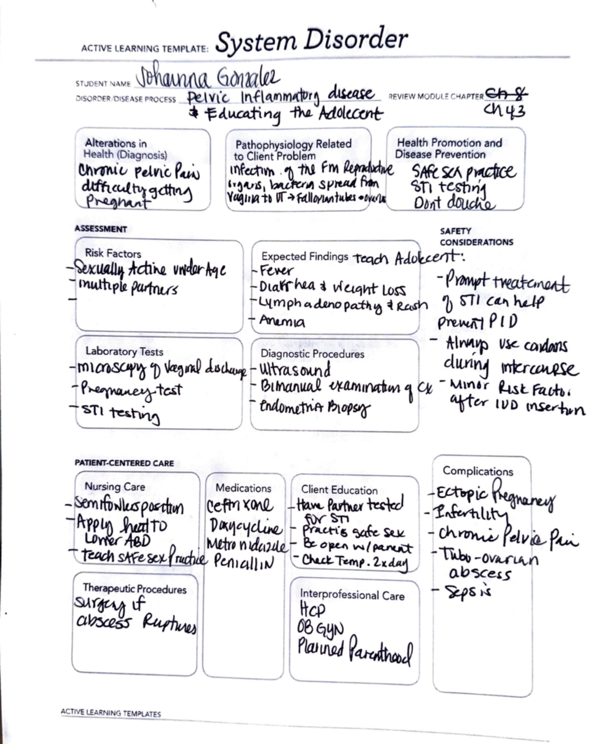 ATI template pelvic, inflammatory disease and educating the adolescent ...