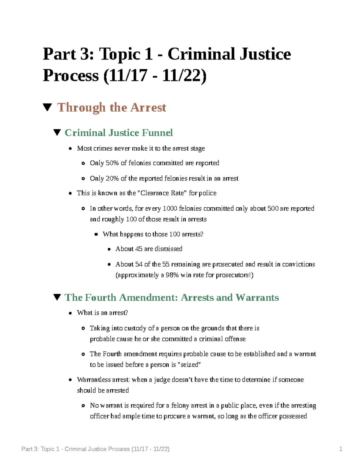 Part 3 Topic 1 - Criminal Justice Process - Part 3: Topic 1 - Criminal ...