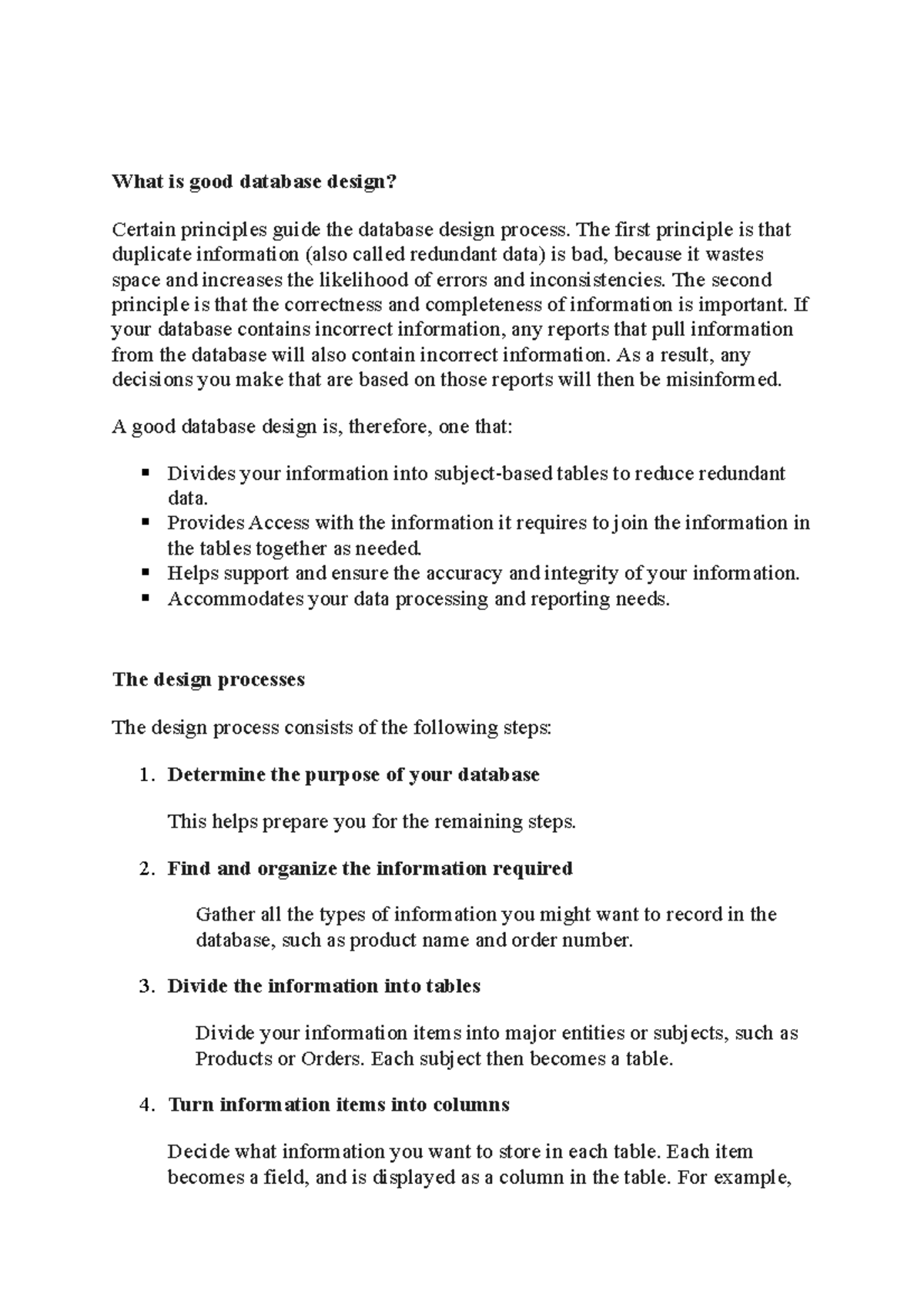 Database Design - No Need - What is good database design? Certain ...