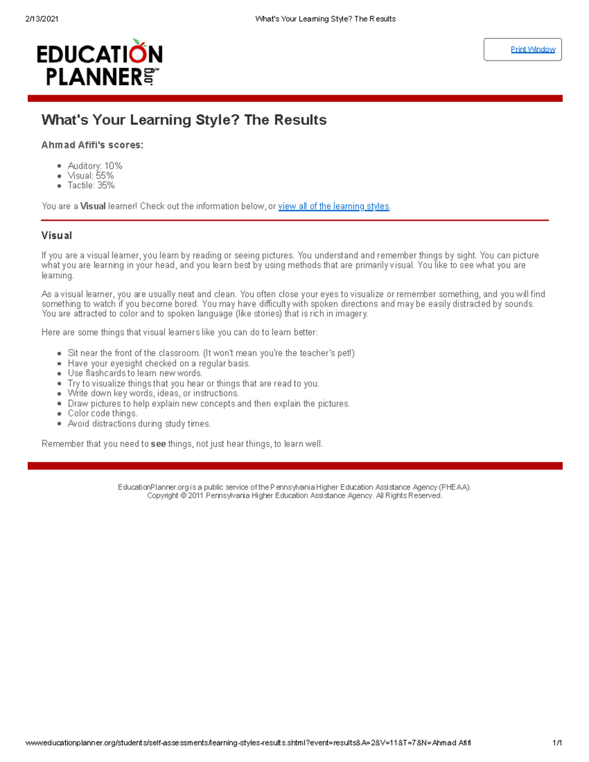 What's Your Learning Style The Results - 2/13/2021 What's Your Learning ...