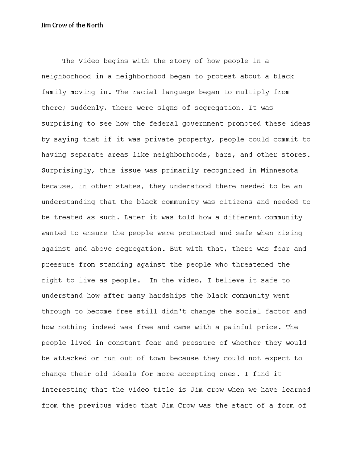 Jim Crow of the North - One of the most pervasive misconceptions of ...