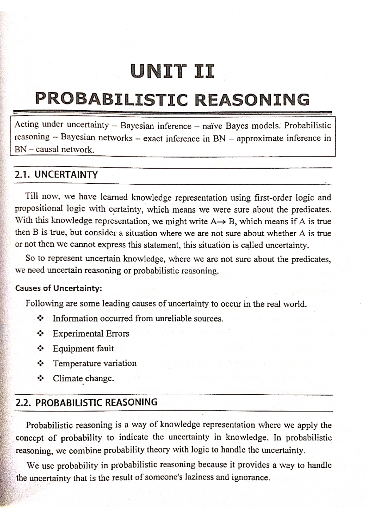 Unit-2-AI&ML - Summary Artificial Intelligence and Machine Learning - Studocu