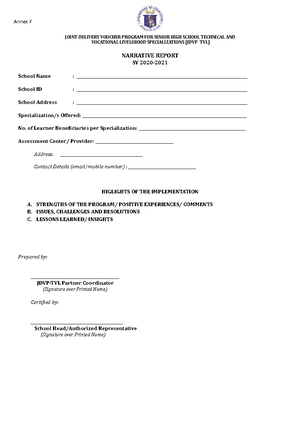 Annex 11 Monitoring and Evaluation Tool - JOINT DELIVERY VOUCHER ...