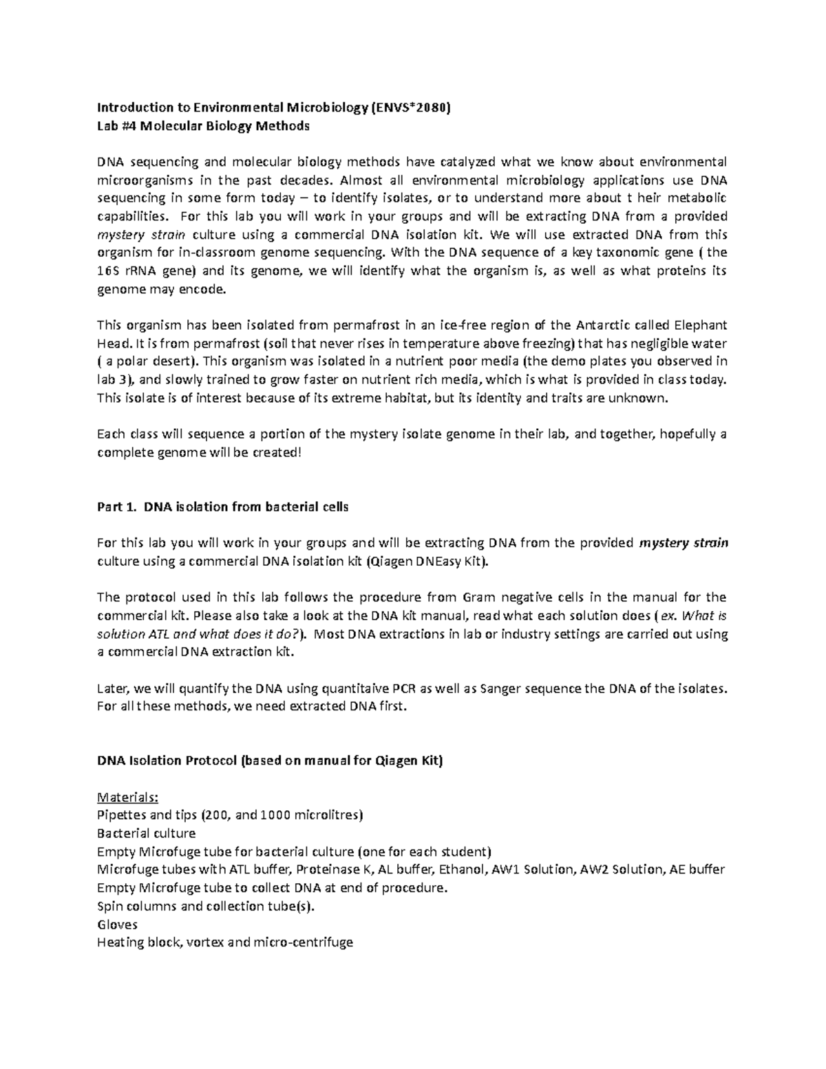 ENVS 2080 Lab 4 Lab Manual W23 - Introduction to Environmental ...