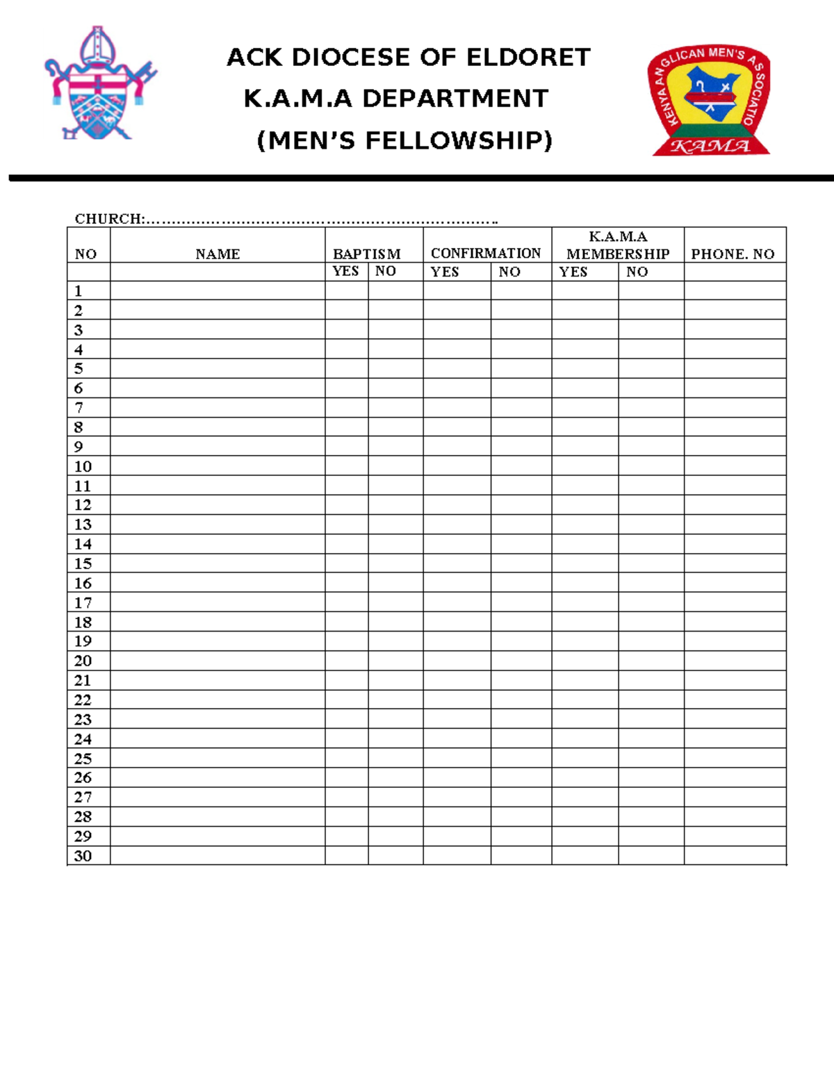 ACK Cover PAGE K.A - KCSE Education - ACK DIOCESE OF ELDORET K.A.M ...