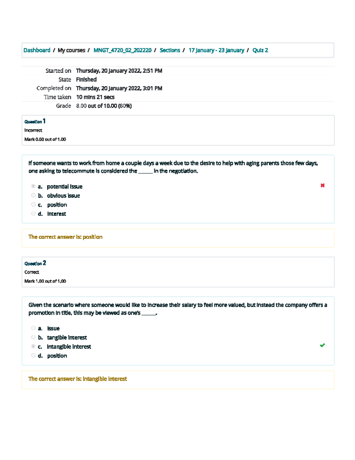 Quiz 2a - Quiz 2a - MNGT 4751 - Studocu