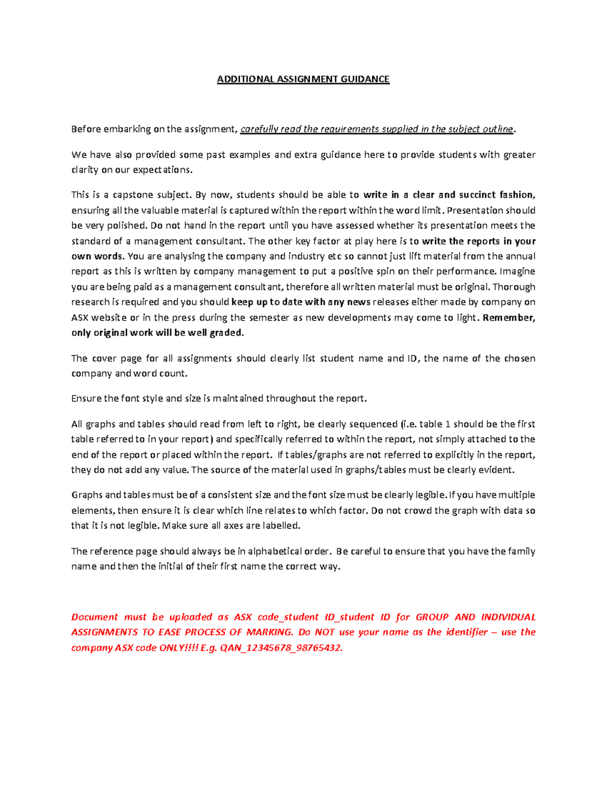 FSA Additional Assignment Guidance - Warning: TT: undefined function ...