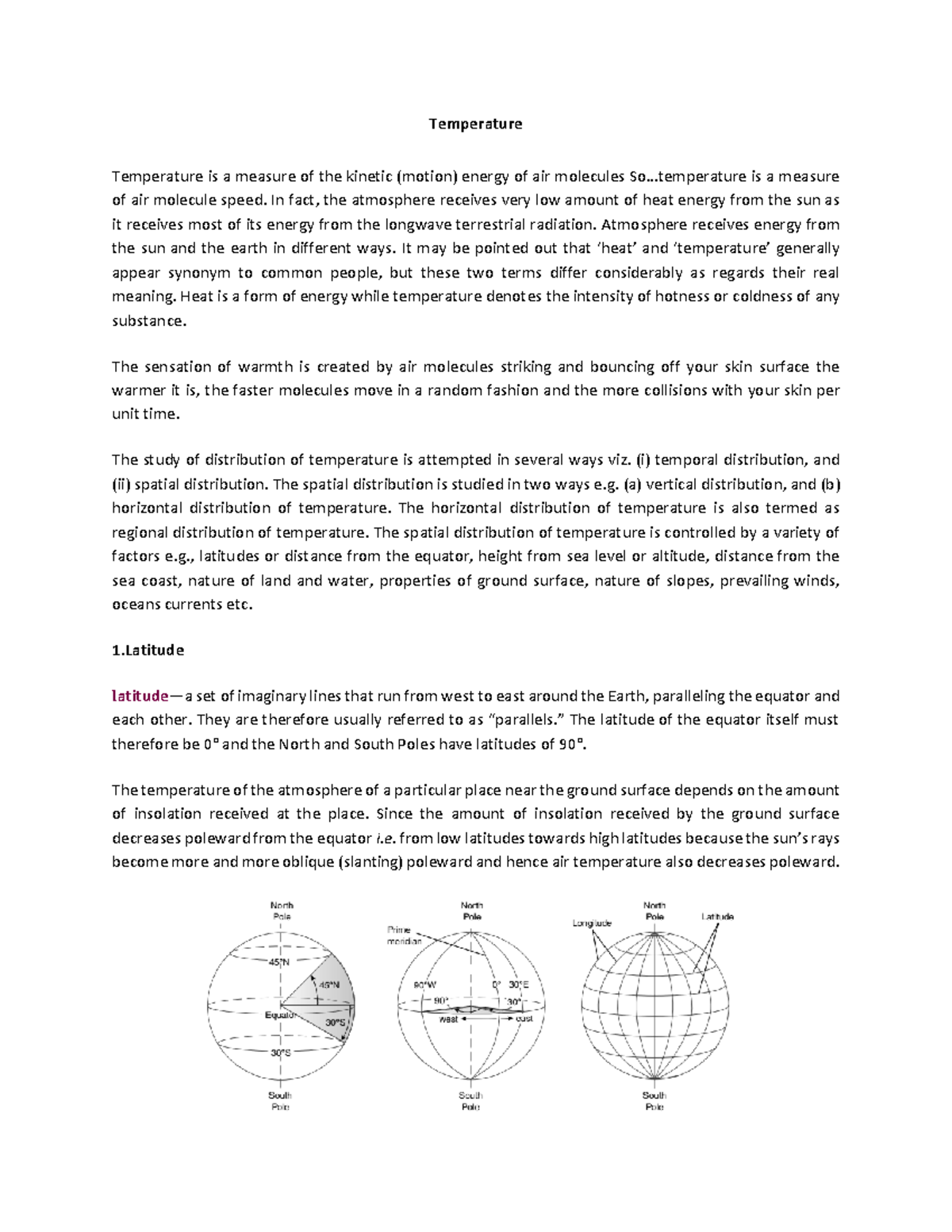 Temperature - Notes from Internet+Books - Temperature Temperature is a ...