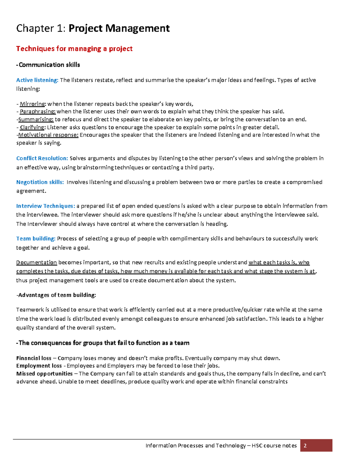 Information Processes Technology Chapter 1 - Chapter 1: Project ...