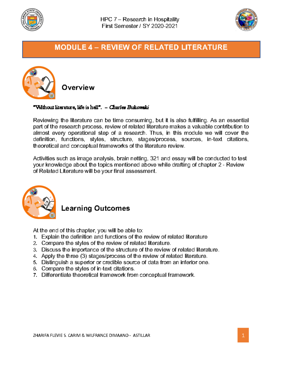 Module 4 – Review of Related Literature - First Semester / SY 2020 ...