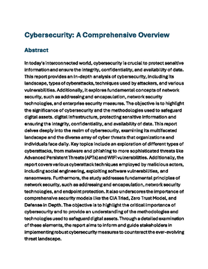 Cyber security internship report pdf - Studocu