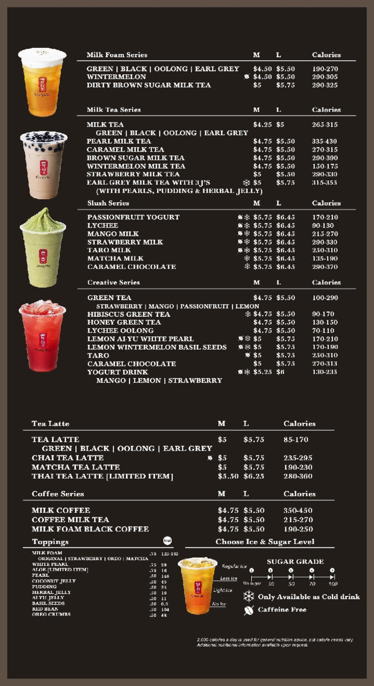 Gong-Cha-Menu today drink - Radiochemie - Studocu