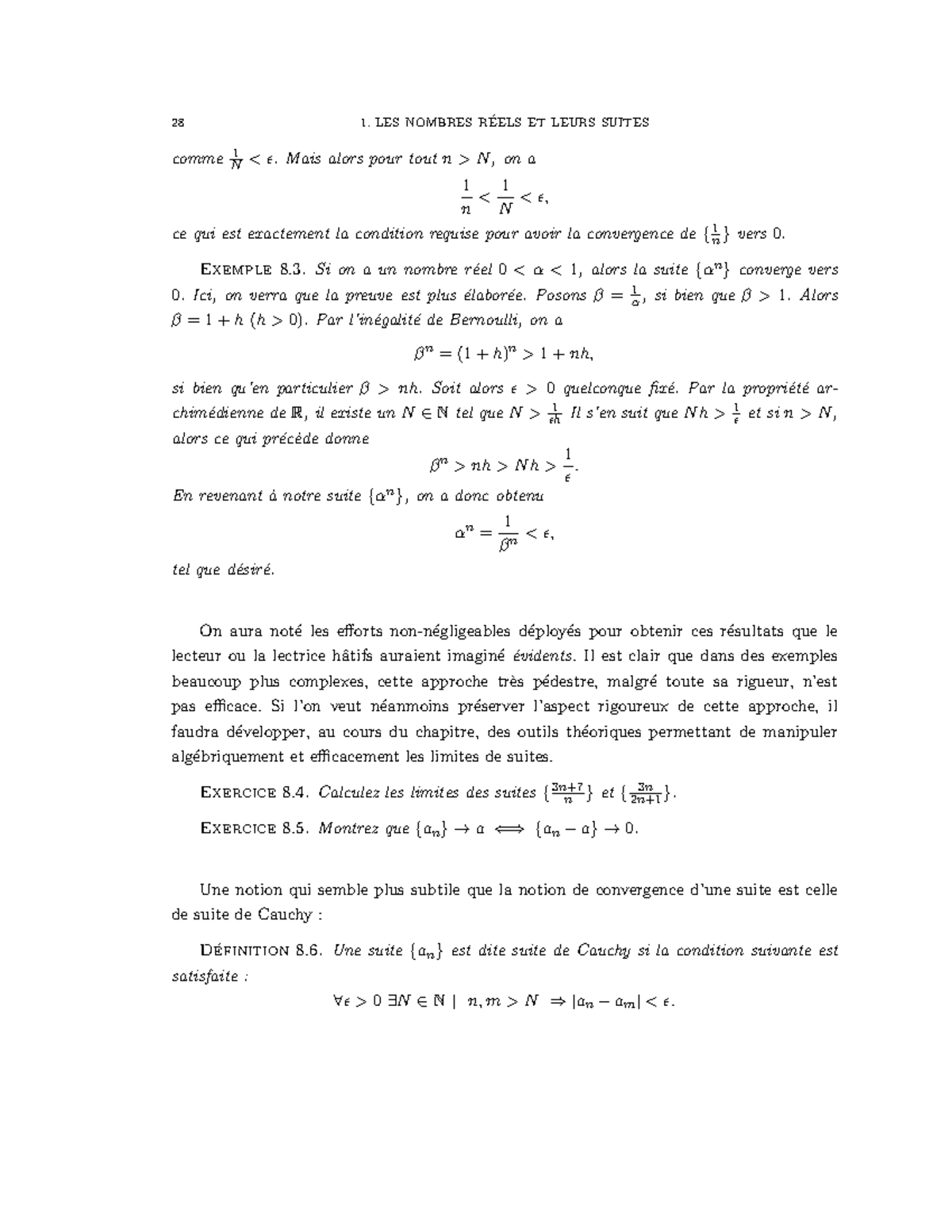 Cours Math Collin Analyse-10 - 28 1. LES NOMBRES R ́EELS ET LEURS ...