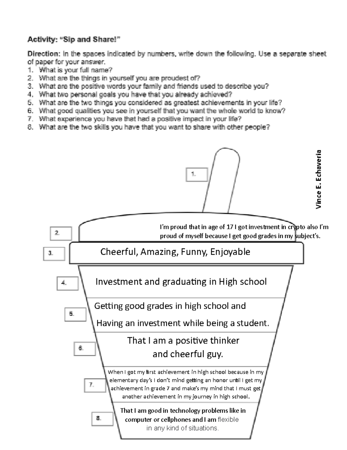 Module 1 - MATH - Vince E. Echaveria I’m proud that in age of 17 I got ...