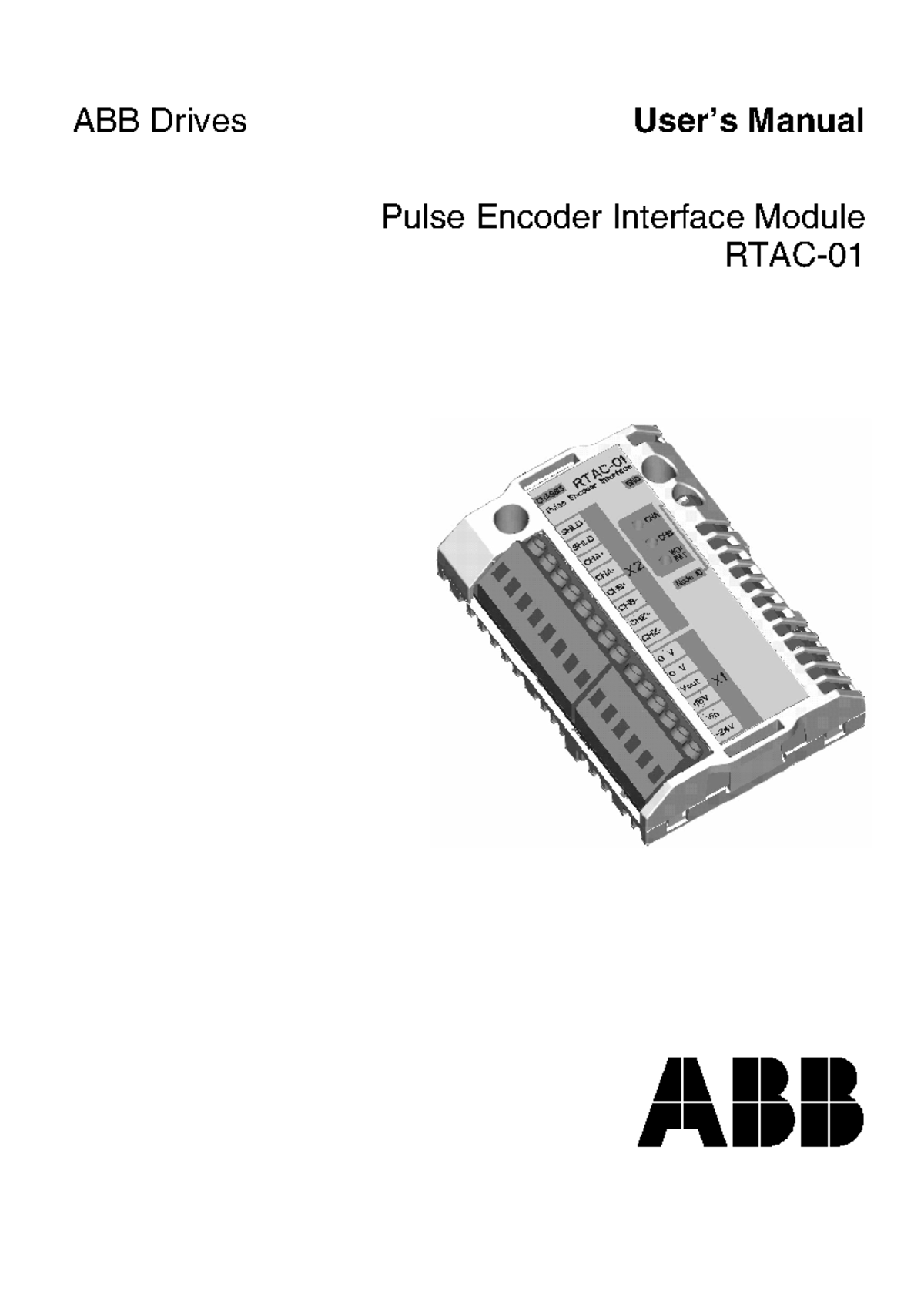 RTAC-01 A - ABB Drives Pulse Encoder Interface Module RTAC- User’s ...