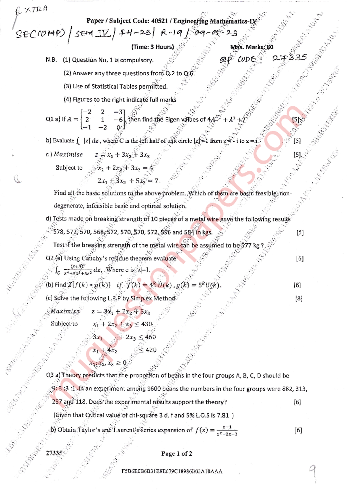 Be computer-engineering semester-4 2023 may engineering-mathematicsivrev-2019-c-scheme - Studocu