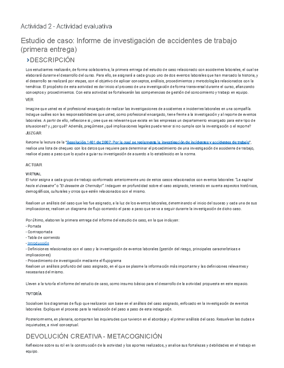 Curso Investigacion DE Eventos Labor - Actividad 2 - Actividad ...