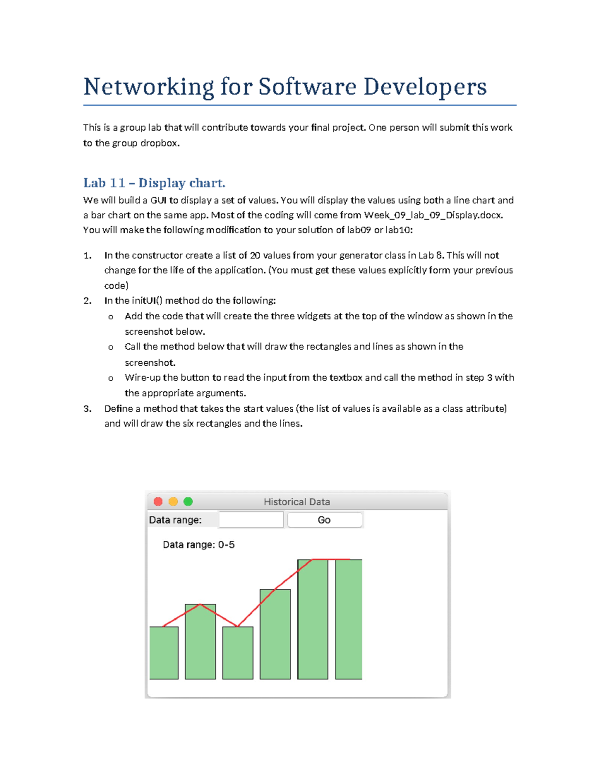 Week09 lab09 display static data series - Networking for Software Developers This is a group lab ...