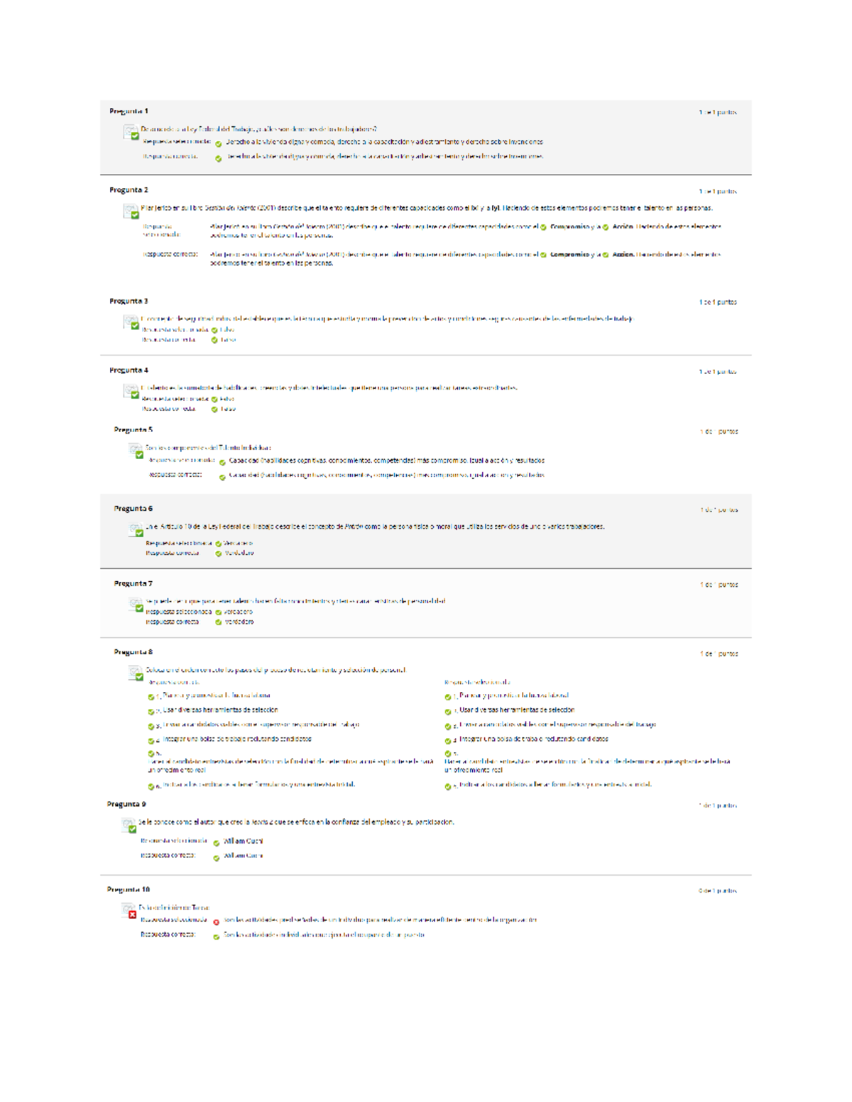 Administracion de talento automatizada - Pregunta 1 1 puntos De acuerdo a la Ley Federal del ...