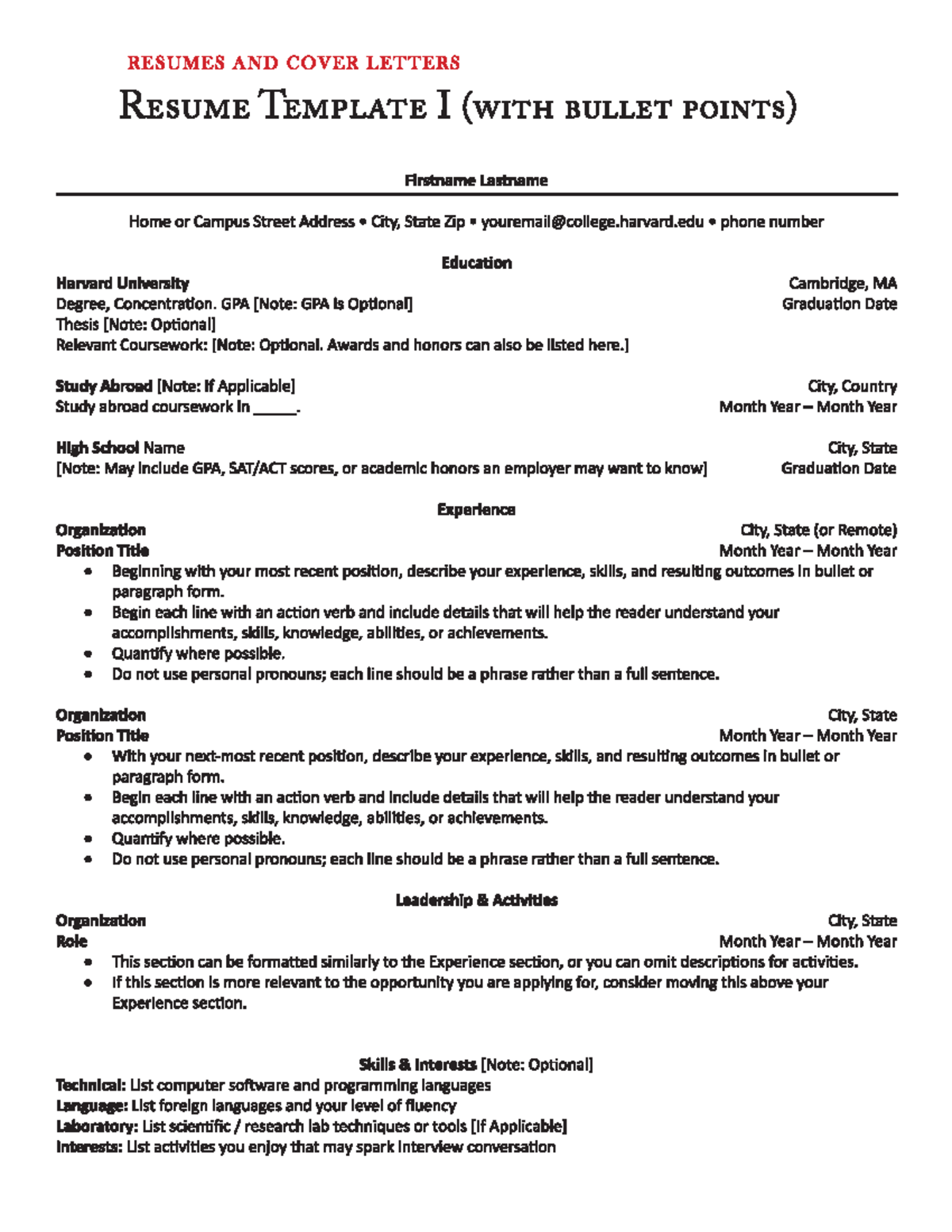 Resumetemp - Notes handwriting - RESUMES AND COVER LETTERS RESUME ...