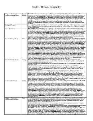 Geography ( link between regions) - Physical Environment And Population ...