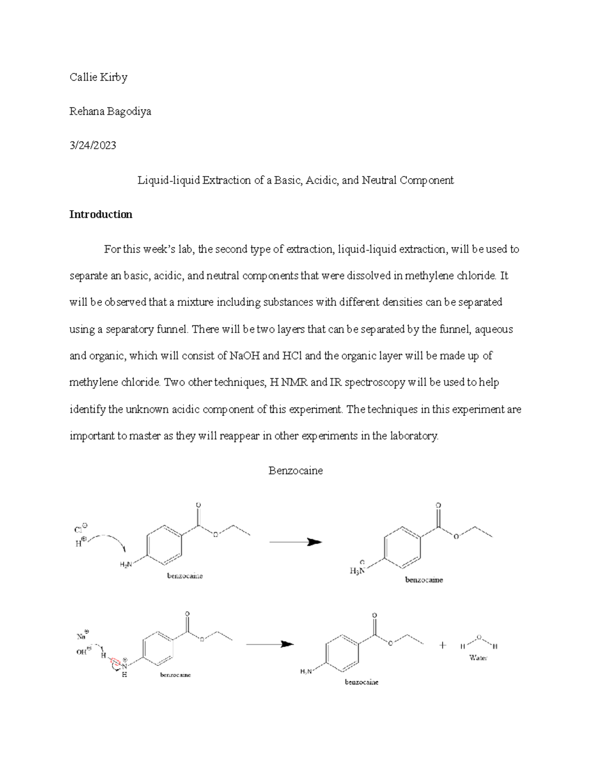 Lab 6 2211L - Got a 95 - Callie Kirby Rehana Bagodiya 3/24/ Liquid ...