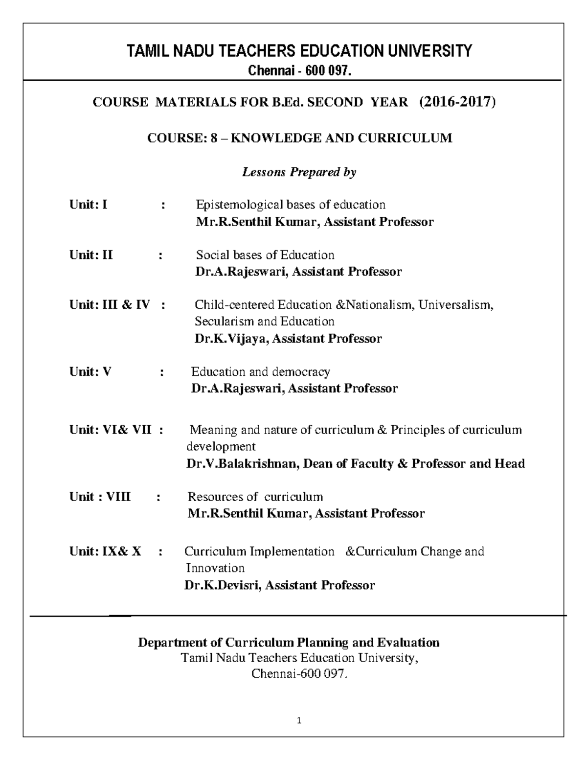 Knowledge - Notes CTET Level-1 Environment Studies ( PDFDrive ) - TAMIL ...