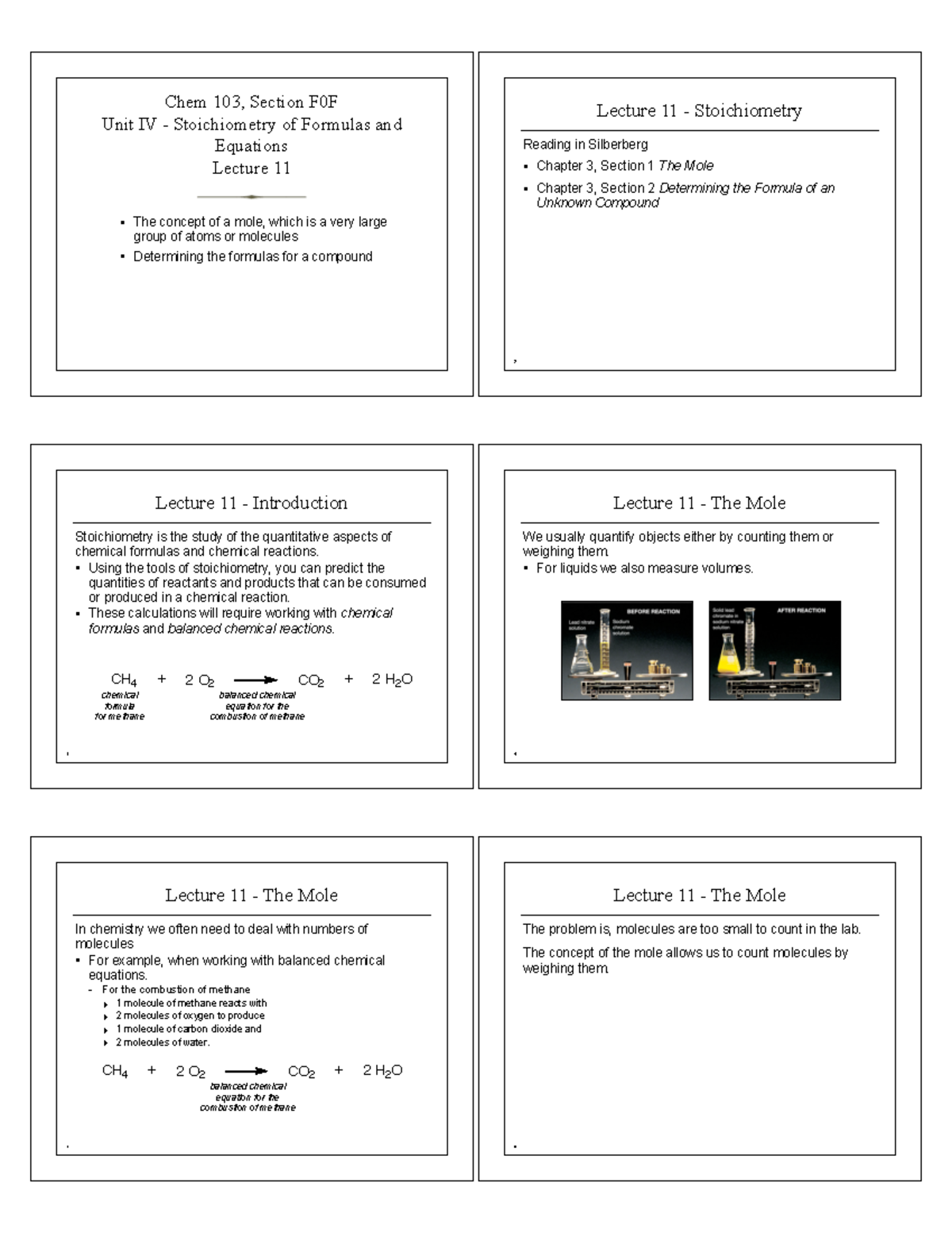 Unit-IV lecture-11 - n/a - Chem 103, Section F0F Unit IV ...