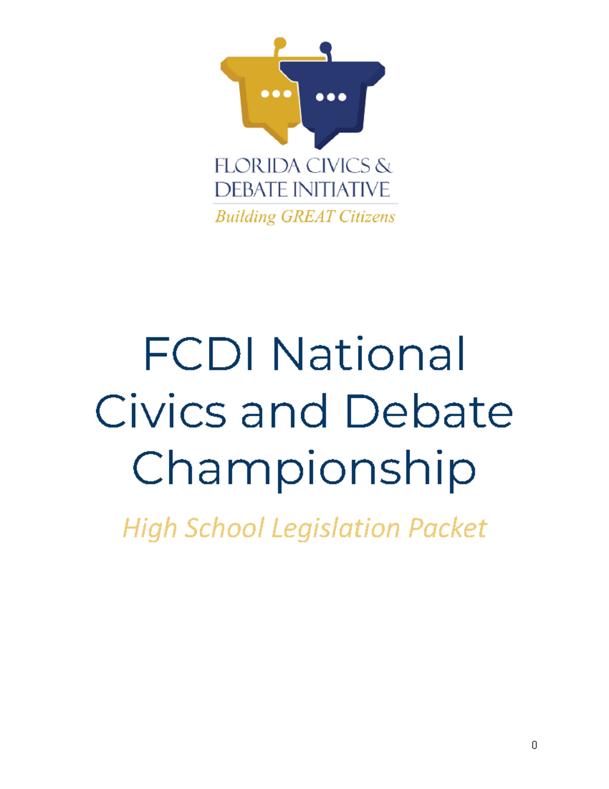 NCDC High School Legislation Packet - FCDI National Civics and Debate ...