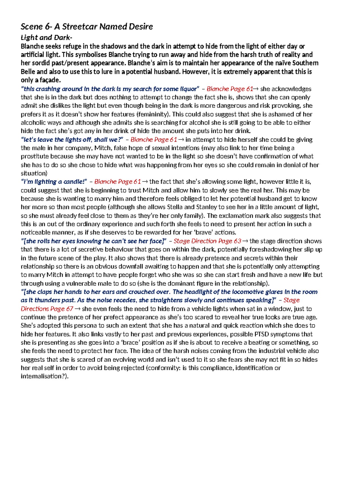 Scene 6 A Streetcar Named Desire - Scene 6- A Streetcar Named Desire ...