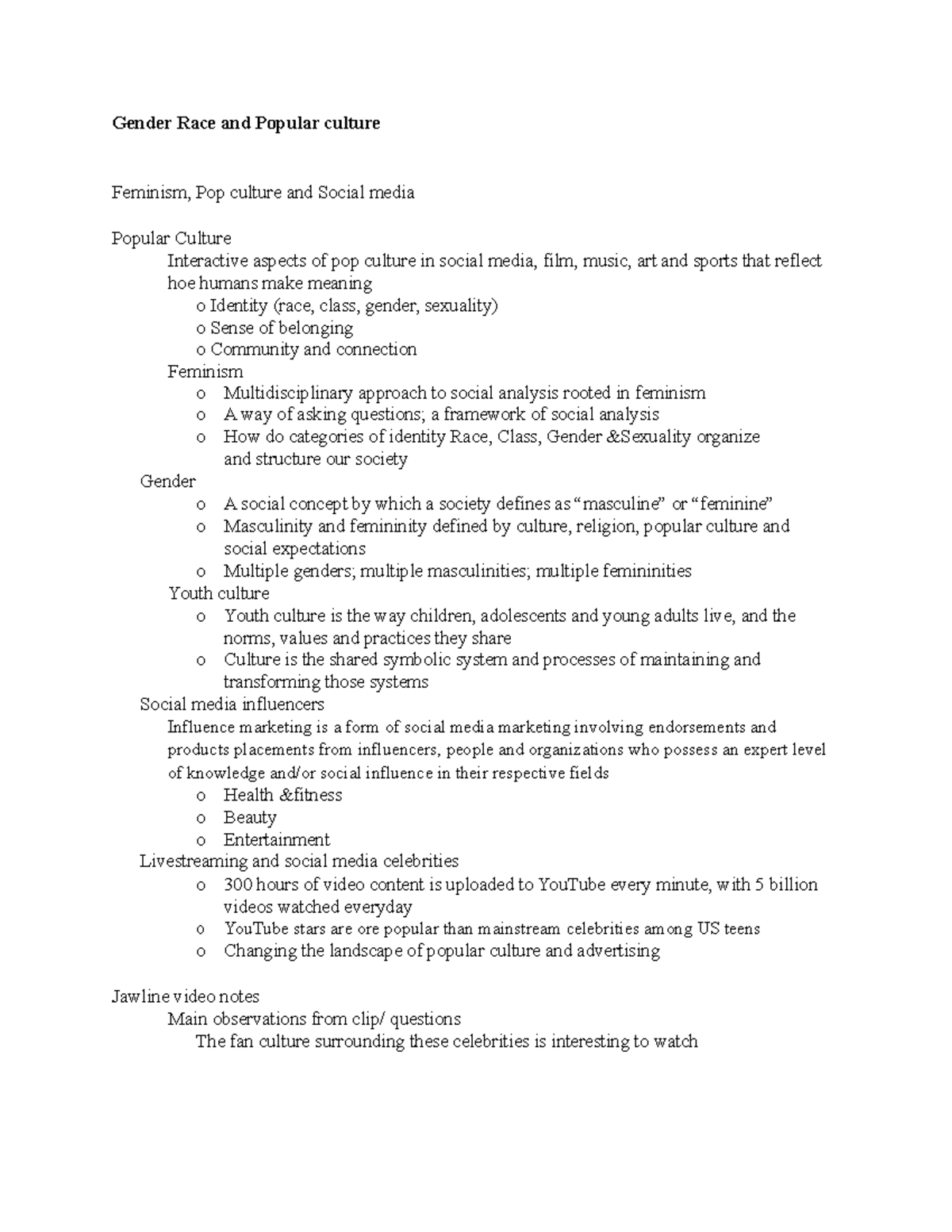 Gender Race and Popular culture - Gender Race and Popular culture ...